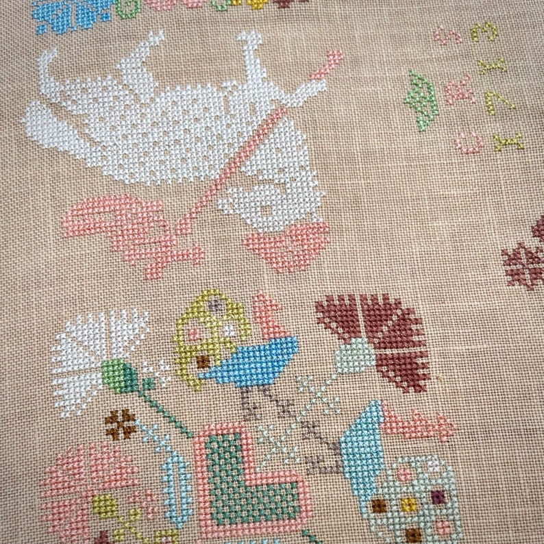 CRS 1713 Part 1 Antique Sampler Reproduction Digital Cross Stitch ...