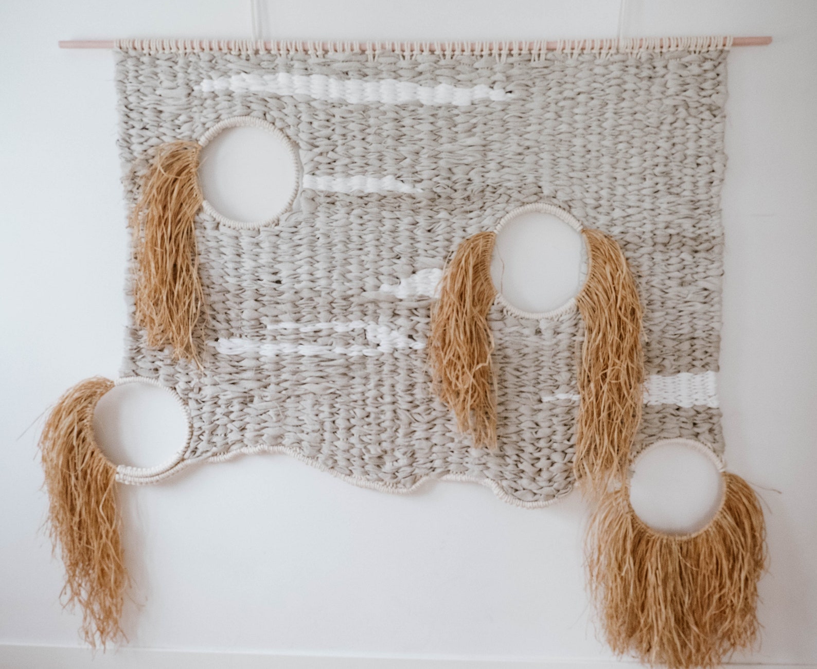 Full Moon Handwoven Macrame Fiber Art - Etsy