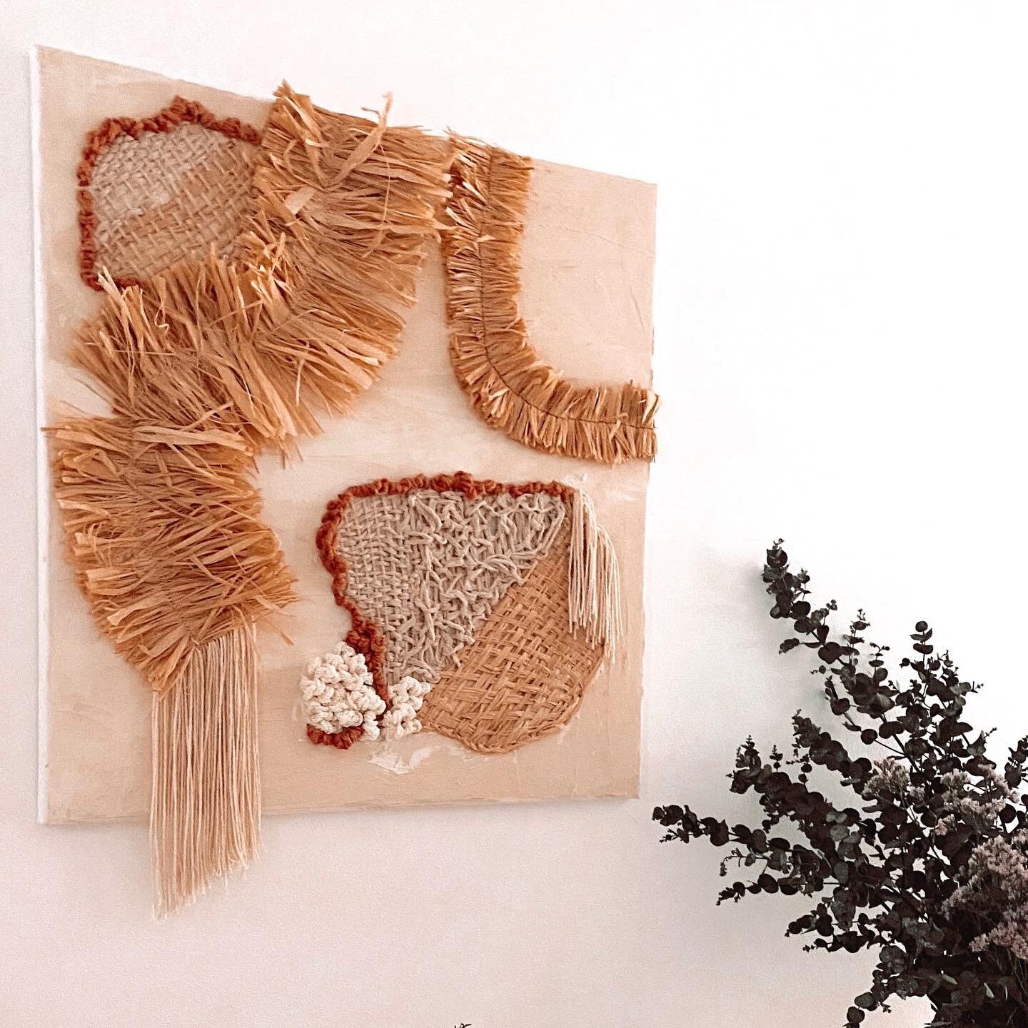 Zen Raffia Fiber Art Colgante De Pared Textil - Etsy