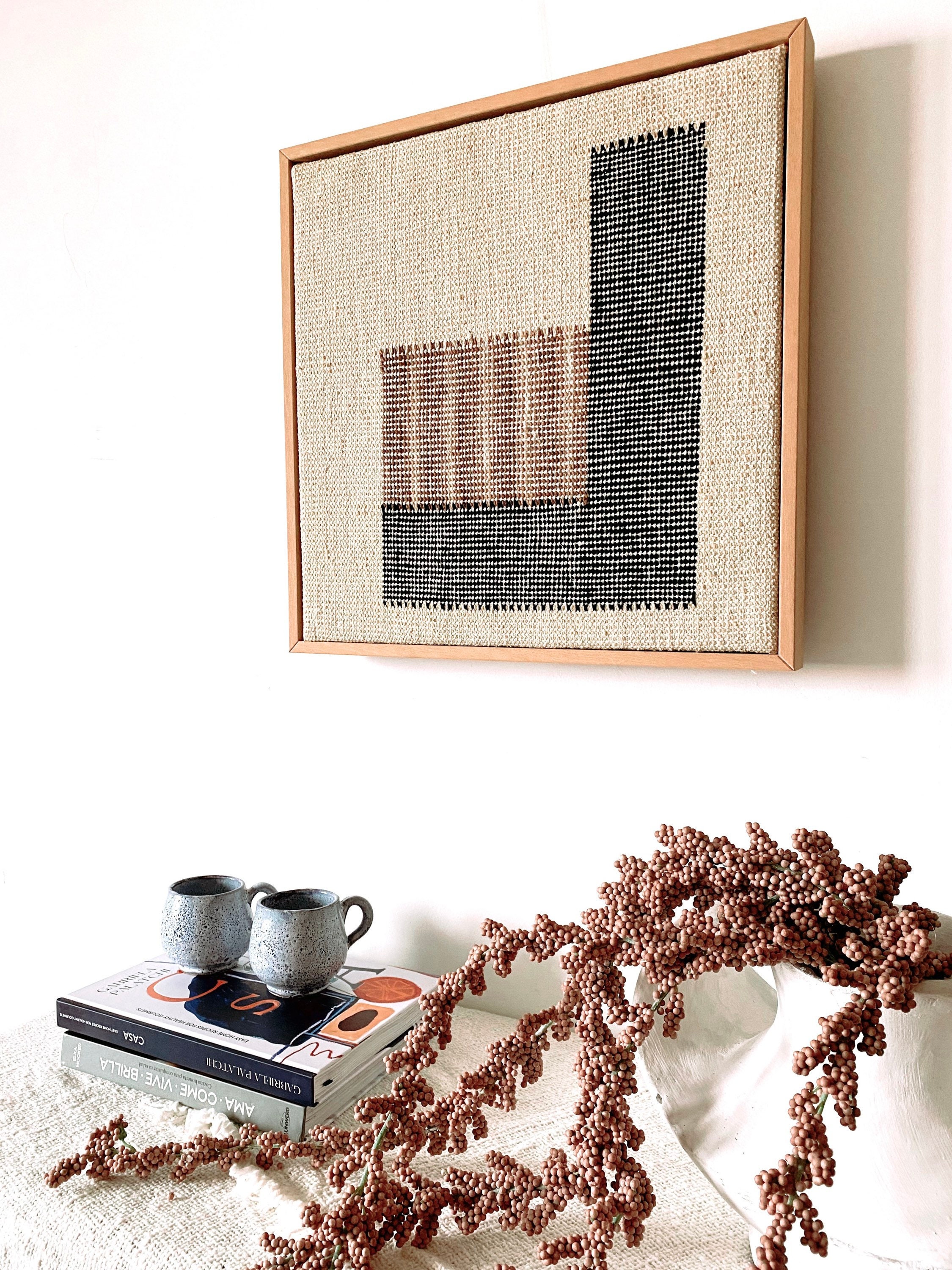 Handwoven Framed Fiber Art - Etsy