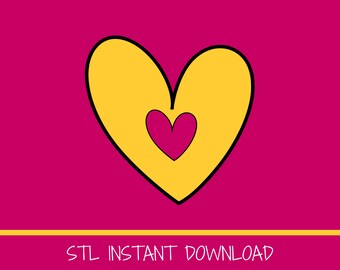 Heart Donut Cookie Cutter STL File Instant Download, STL Cookie Cutter ...