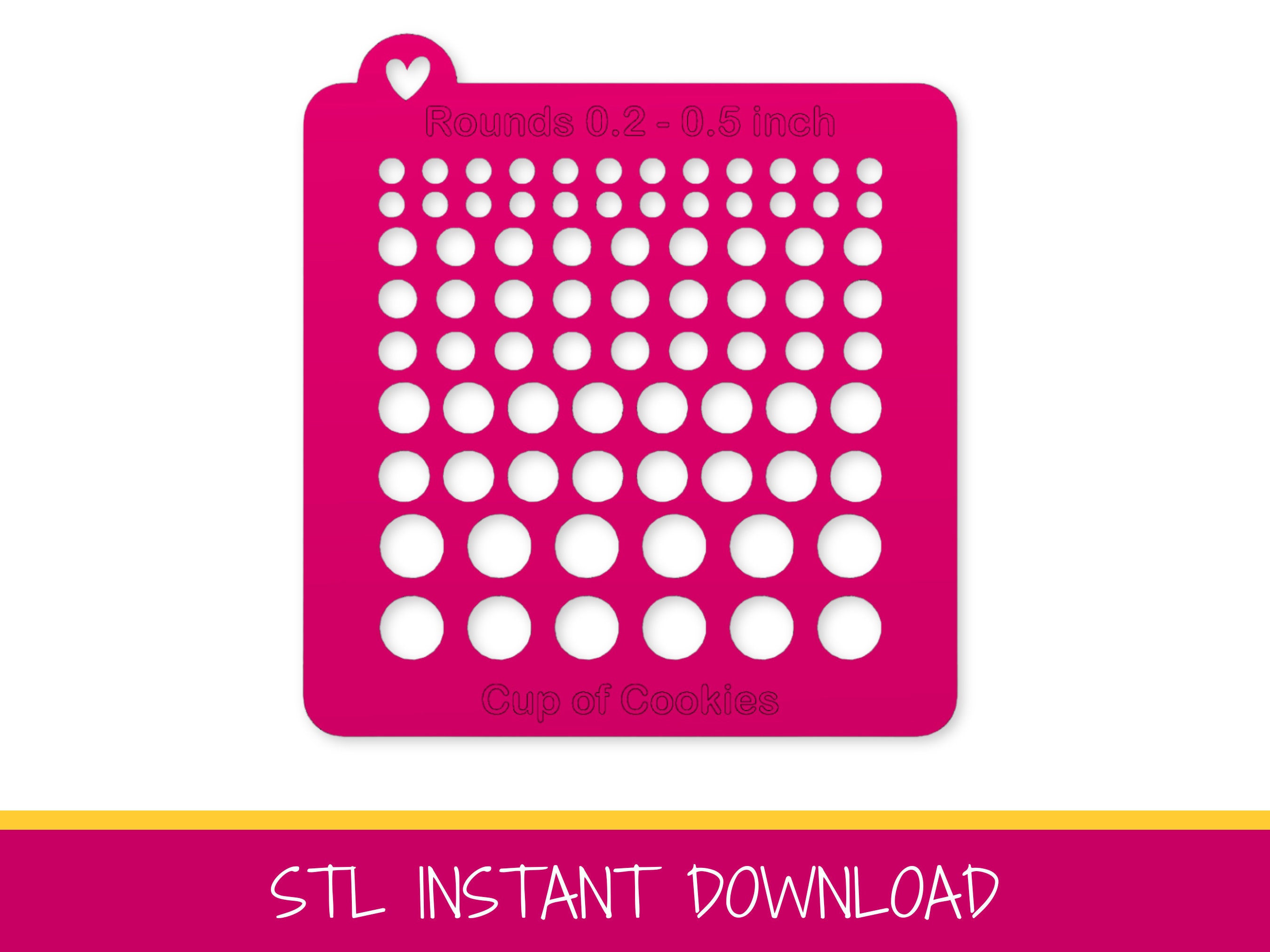 Sprinkle Stencil Rounds STL File - Etsy