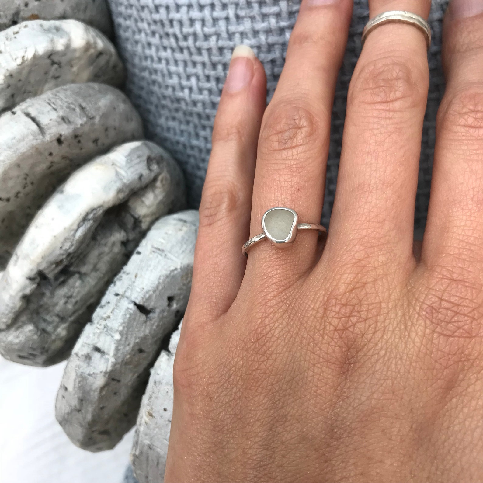 Sea Glass Ring Cornish Seaglass Engagement Ring Sea Glass - Etsy