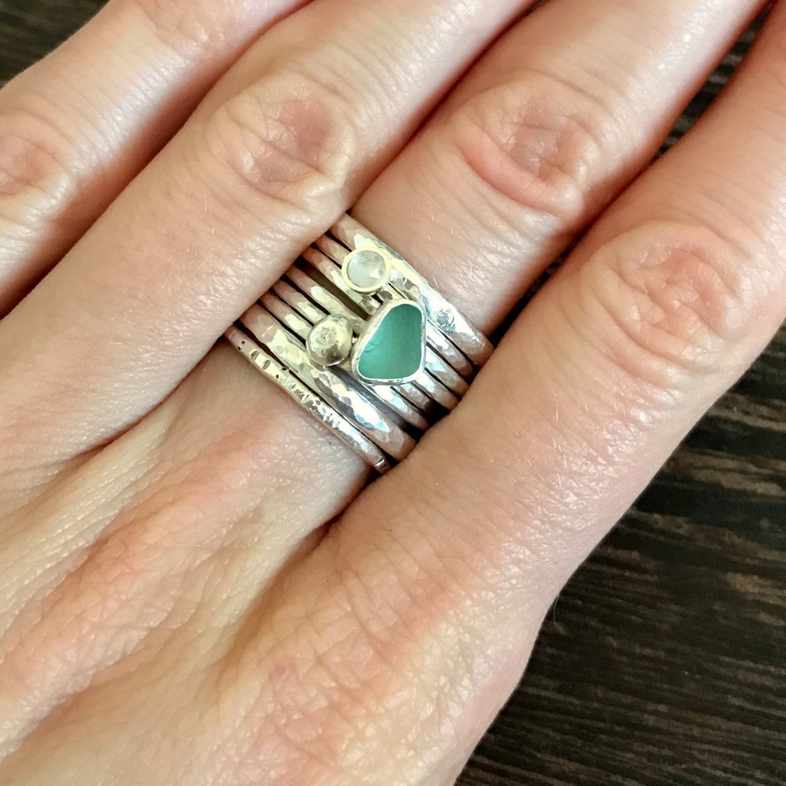 Sea Glass Ring Rare Blue Sea Glass Ring Blue Seaglass Ring - Etsy UK