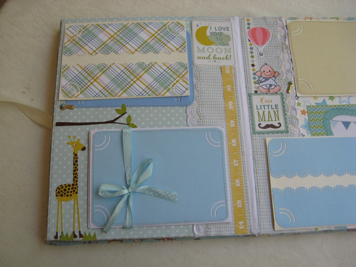 Personalized Baby's First Year Photo Album, Baby Boy Photo Memory Book ...