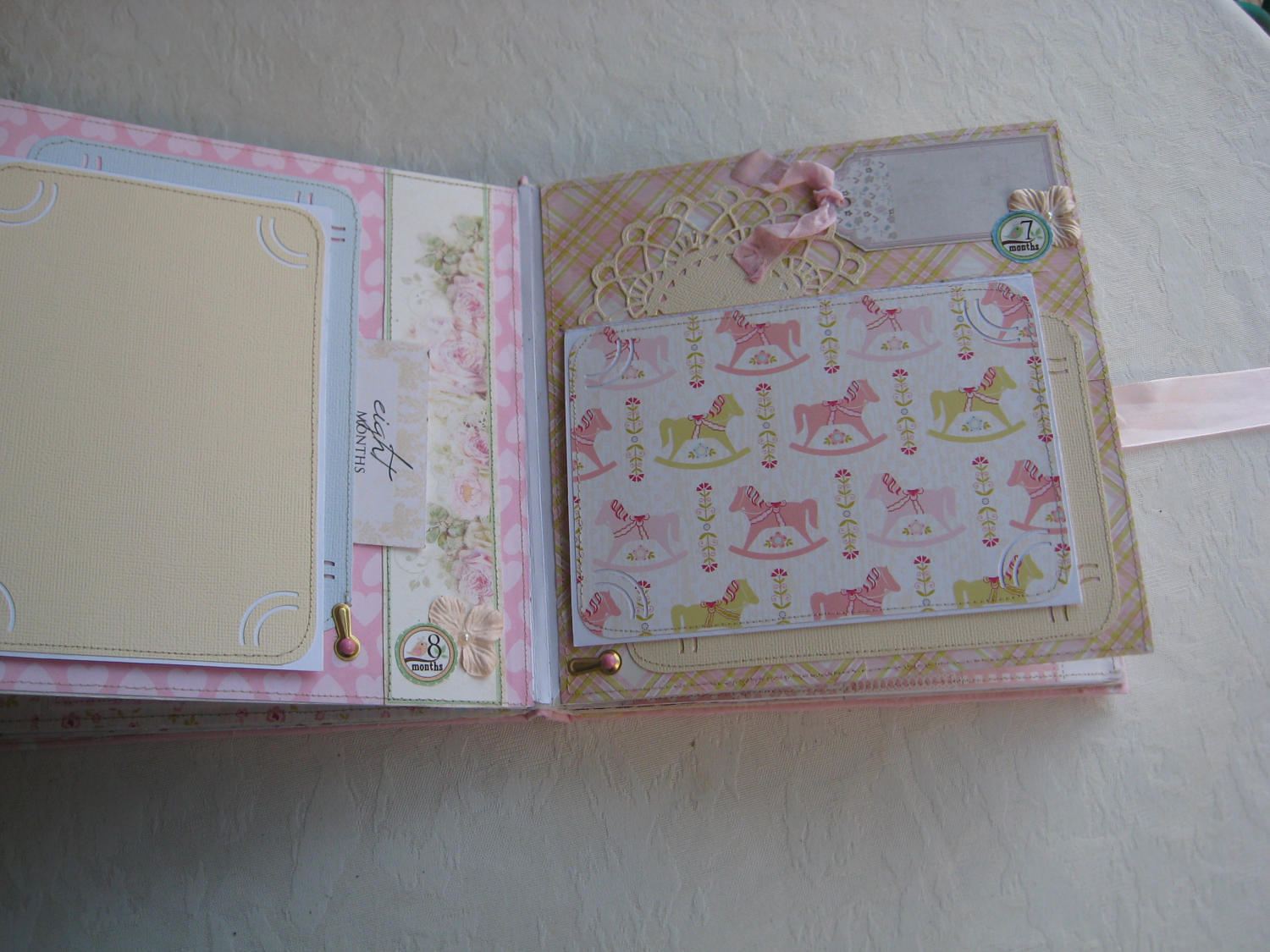 Personalized Baby's First Year Photo Album, Baby Girl Photo Memory Book ...