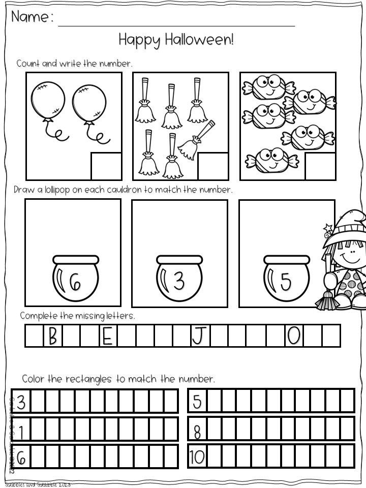 Halloween Activities for Preschool and Kindergarten Homeschool ...
