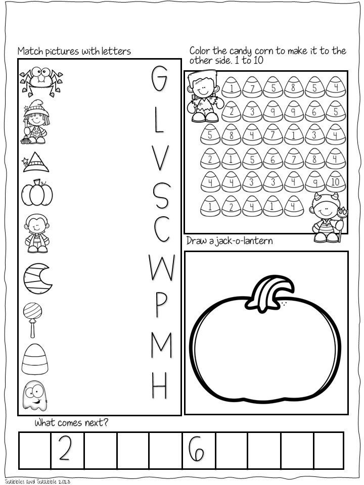 Halloween Activities for Preschool and Kindergarten Homeschool ...