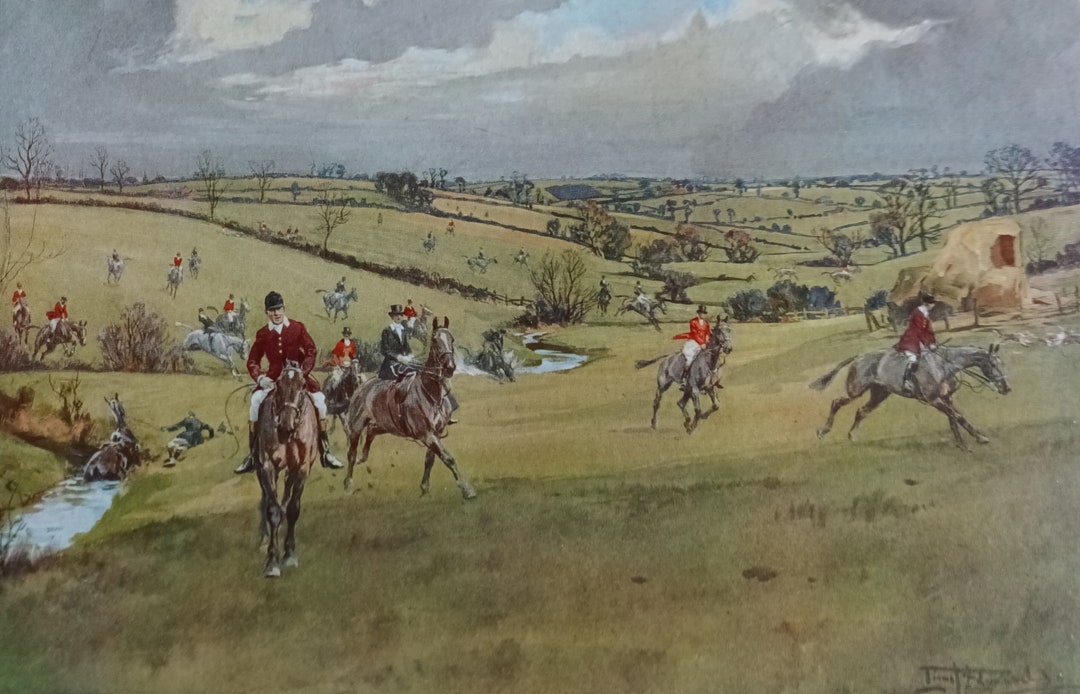 The Pytchley Hunt at Braunston Brook Lionel Edwards Vintage - Etsy