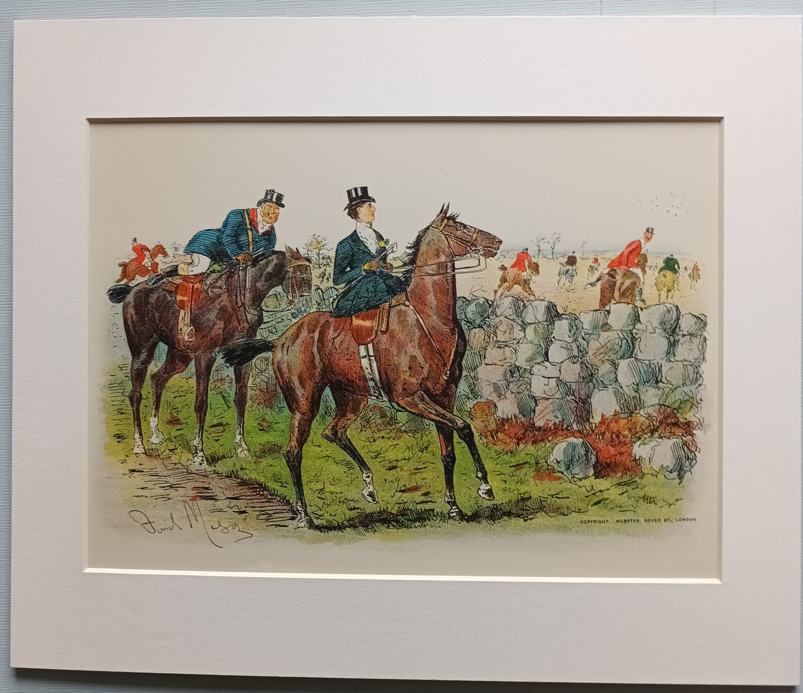 Antique Fox Hunting Horse Print From 1906 by Finch Mason - Etsy