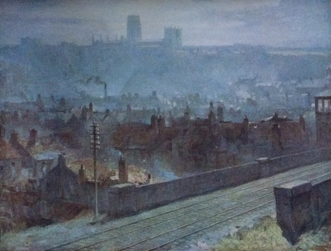 Durham City From the Railway Station by Sir George Reid 1930 - Etsy