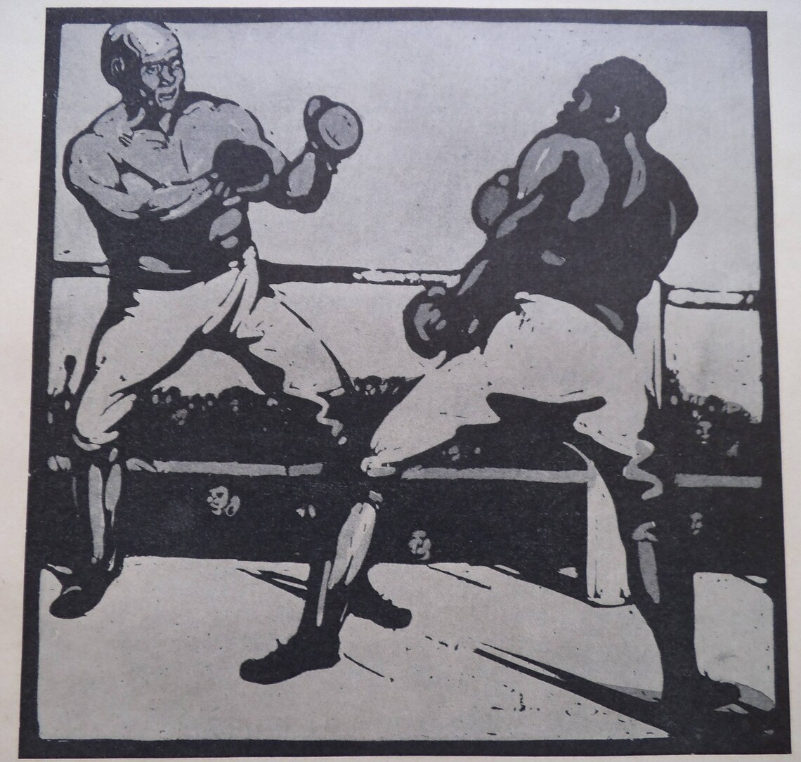 William Nicholson Boxing Print of Woodcut From 1936 Gentlemen's Boxing ...