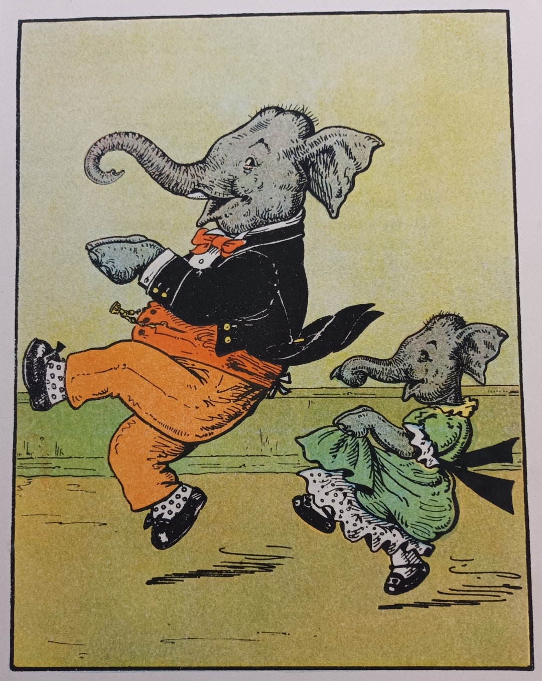 Elephants Doing the Cake Walk by Harry B Neilson From 1909 - Etsy