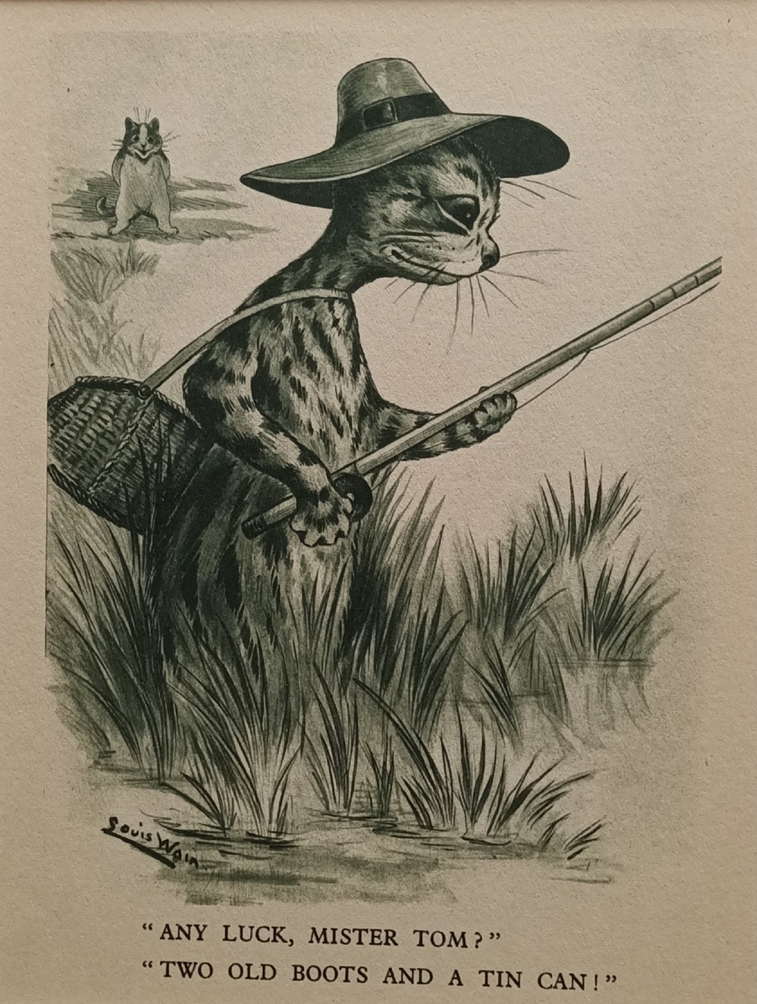 Original Louis Wain Vintage Cat Print From 1935 Mr Tom the - Etsy