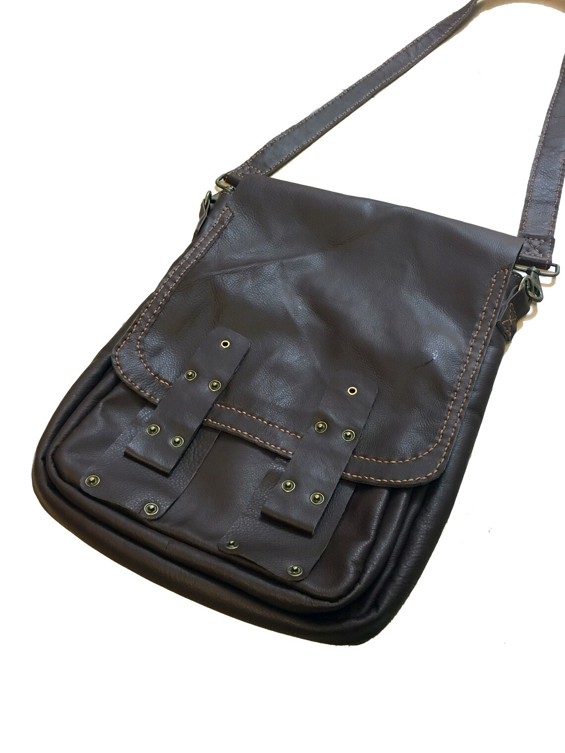 Leather Shoulder Bag Side Bag Travel Bag Steampunk - Etsy