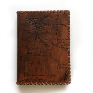 Witch Leather Book Magician Book Journal Notebook - Etsy