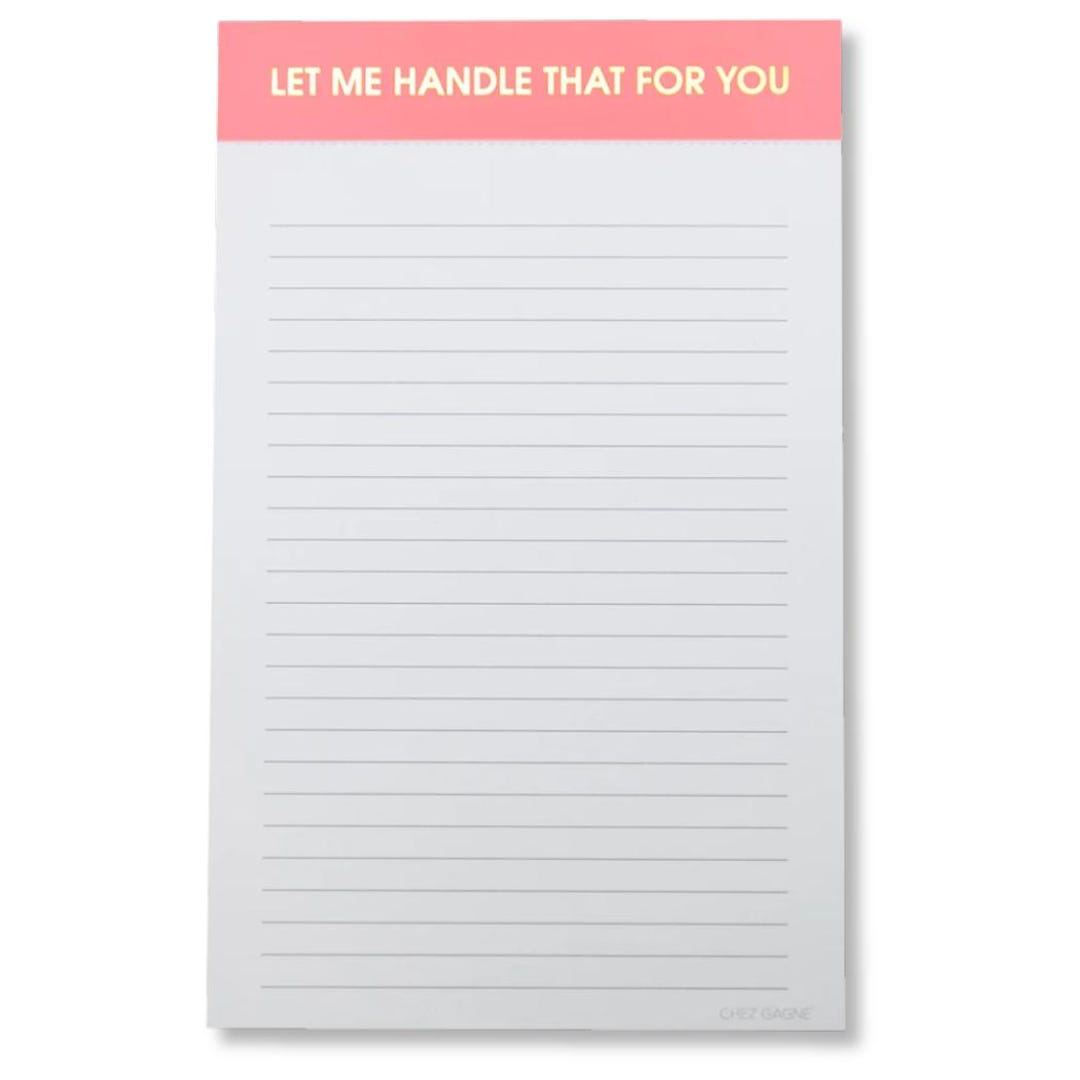 Let Me Handle That for You - Lined Notepad - Etsy