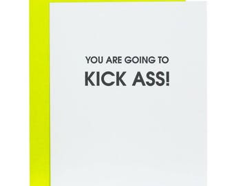 You Kick Ass Card | Etsy