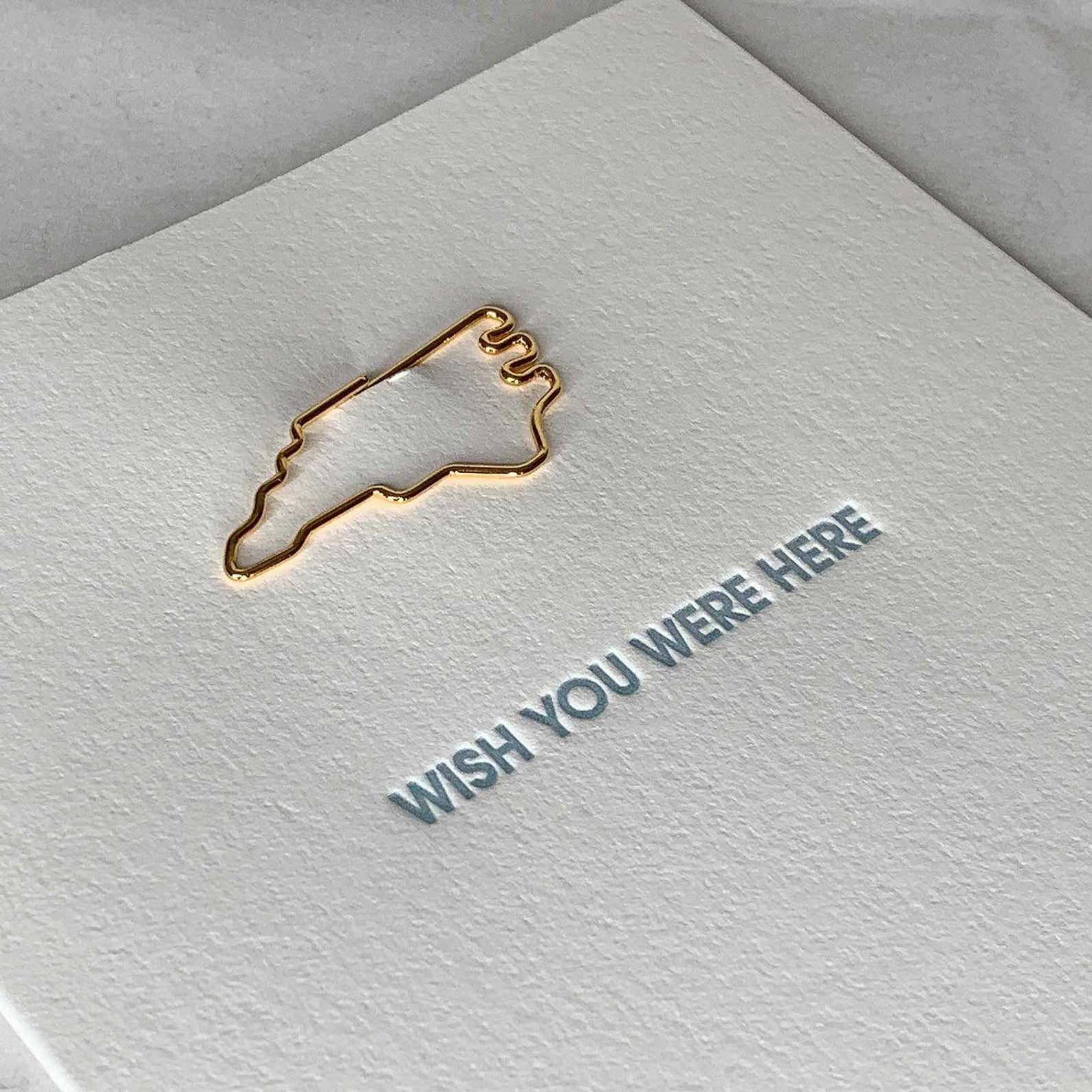 Wish You Were Here North Carolina Paper Clip Letterpress Card - Etsy