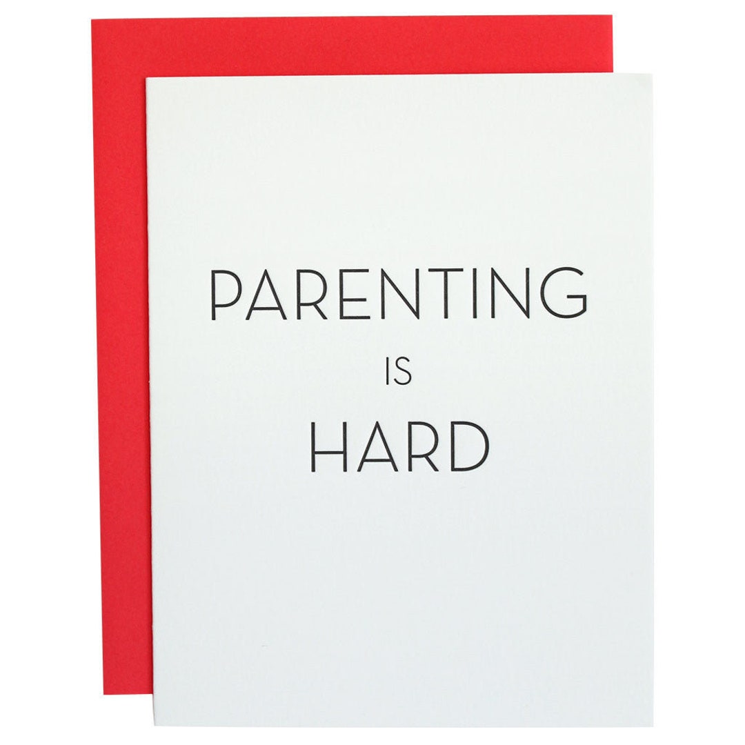 Parenting is Hard Letterpress Card - Etsy