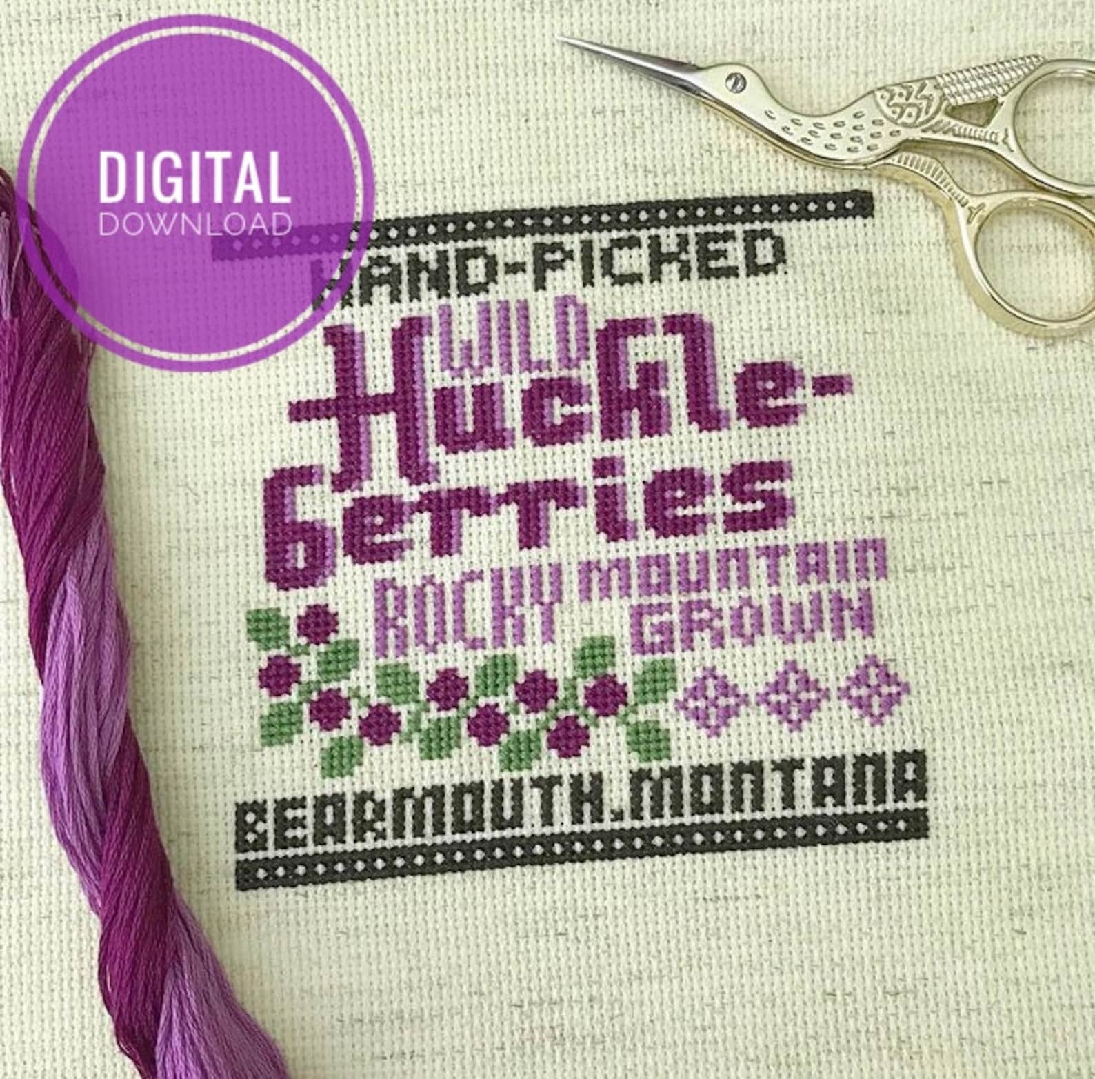 Huckleberry Cross Stitch Pattern Download - Etsy