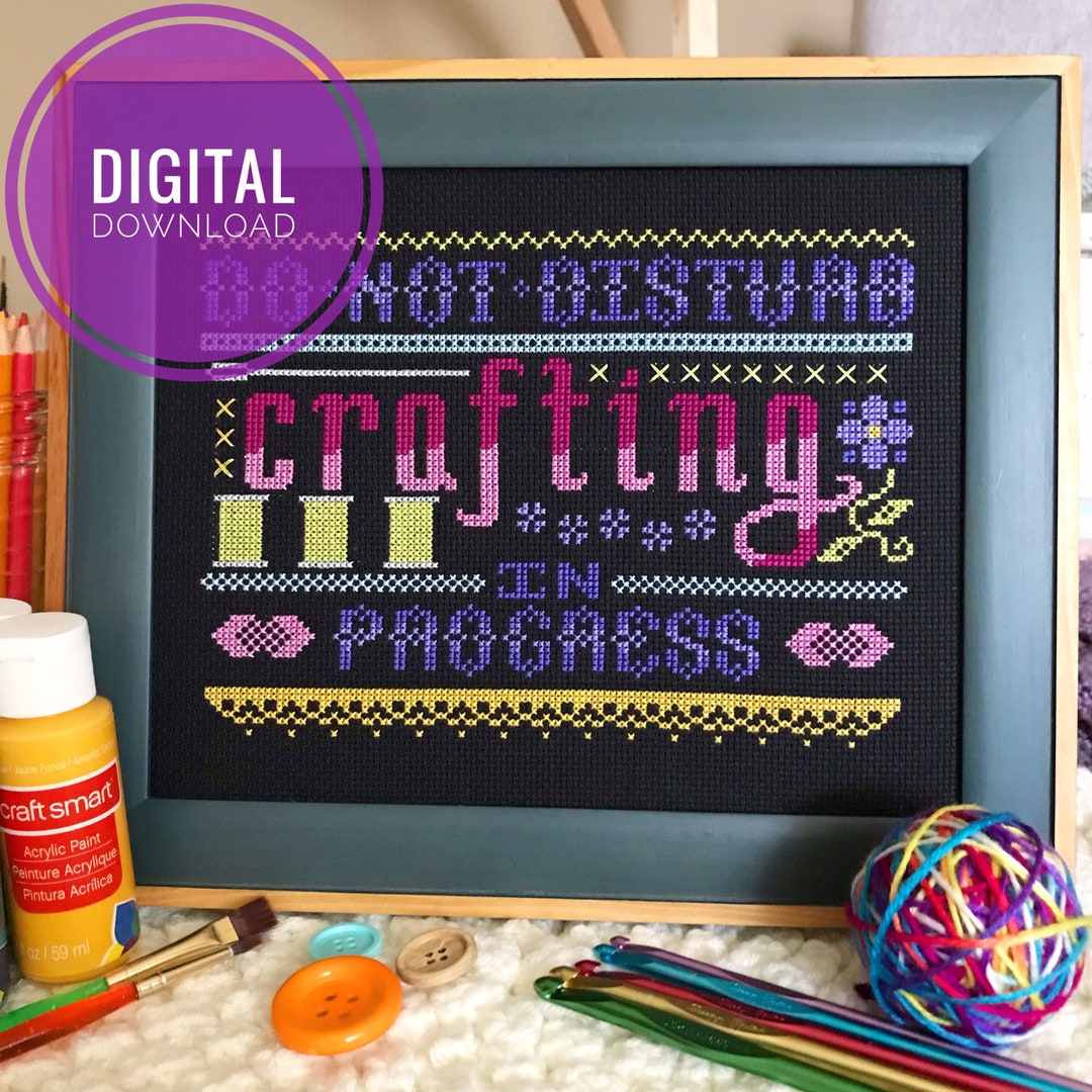 Crafting in Progress Pattern Download - Etsy