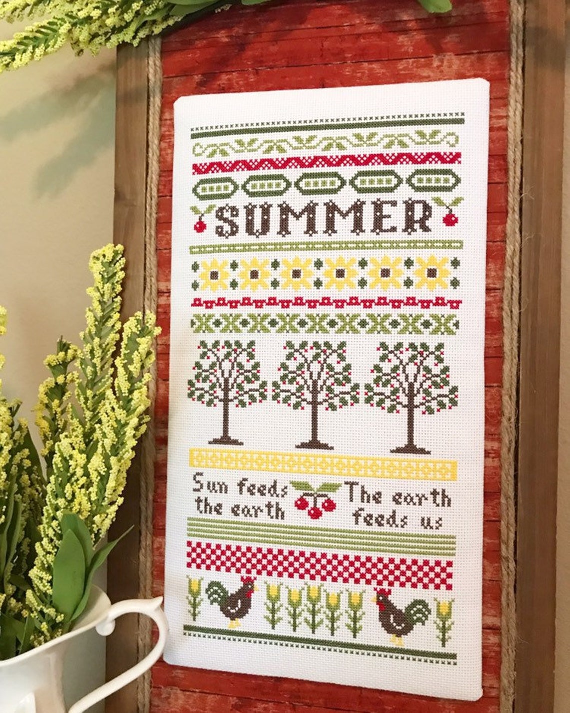 Summer Sampler Cross Stitch Pattern Download - Etsy