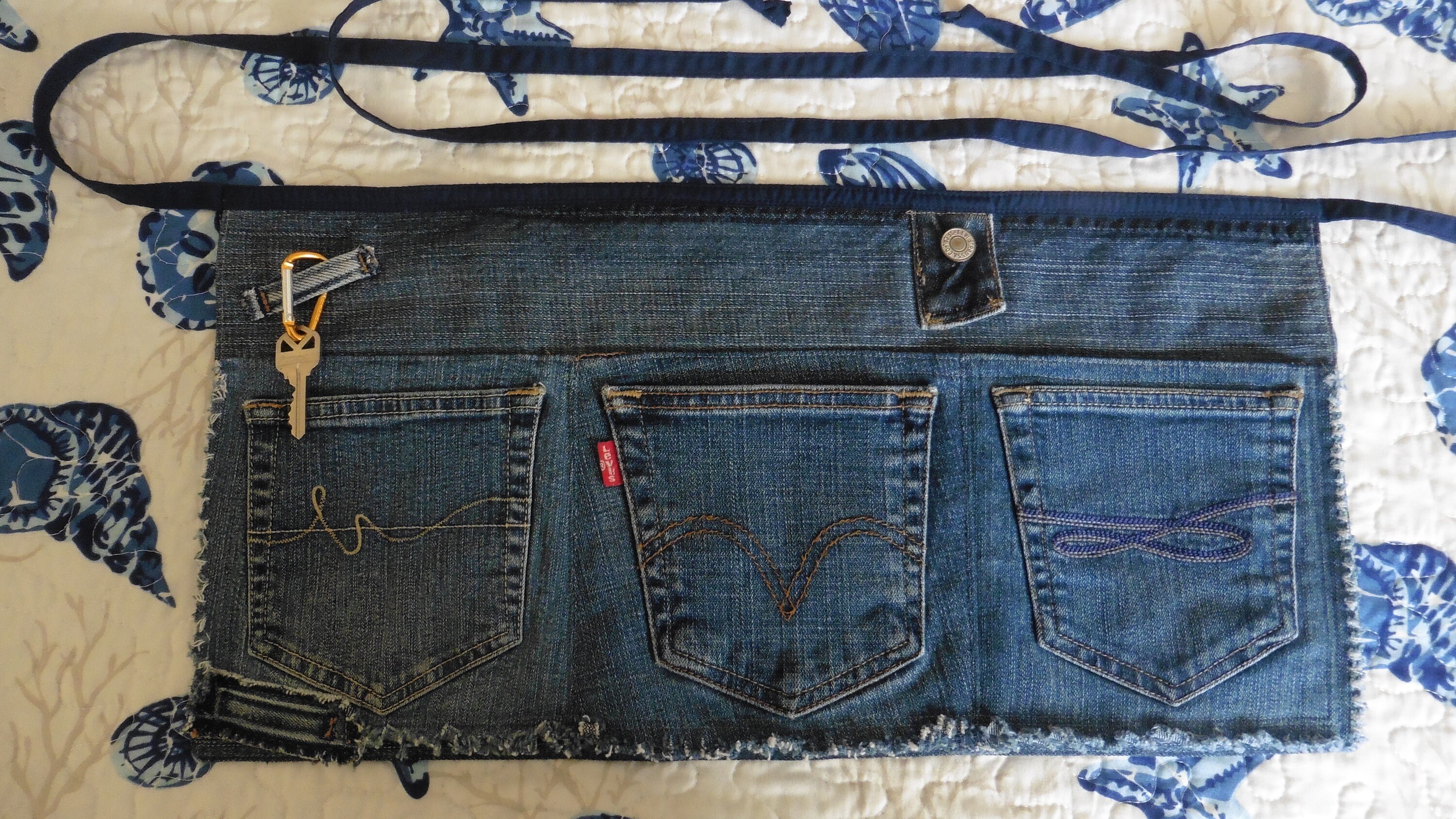 Upcycled Denim Server Apron 46 in Series / Upcycled Denim - Etsy