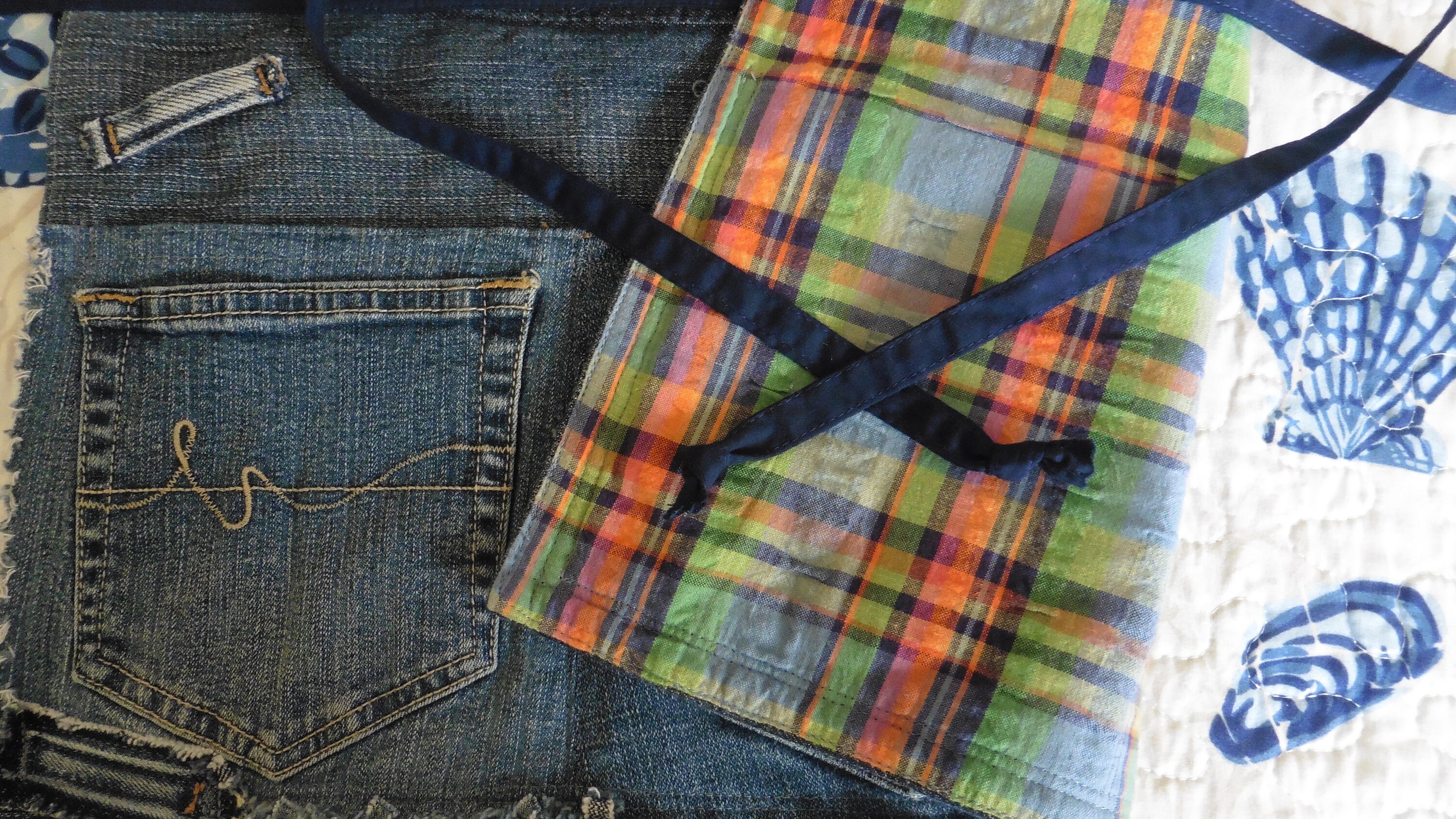 Upcycled Denim Server Apron 46 in Series / Upcycled Denim - Etsy