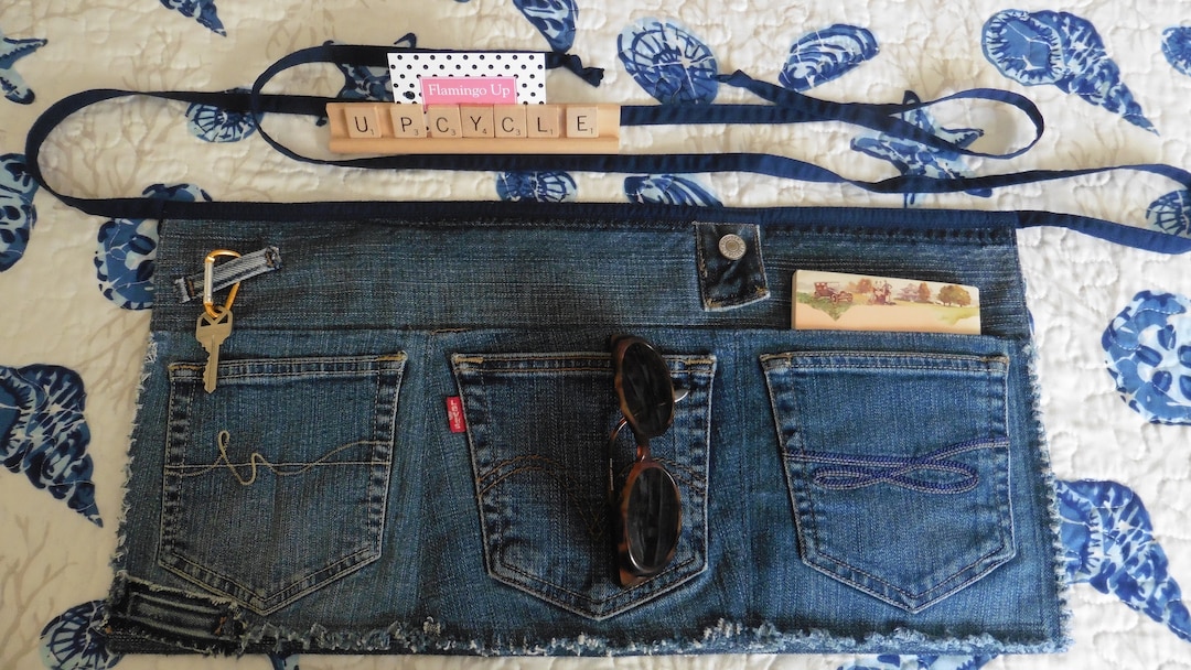 Upcycled Denim Server Apron 46 in Series / Upcycled Denim - Etsy