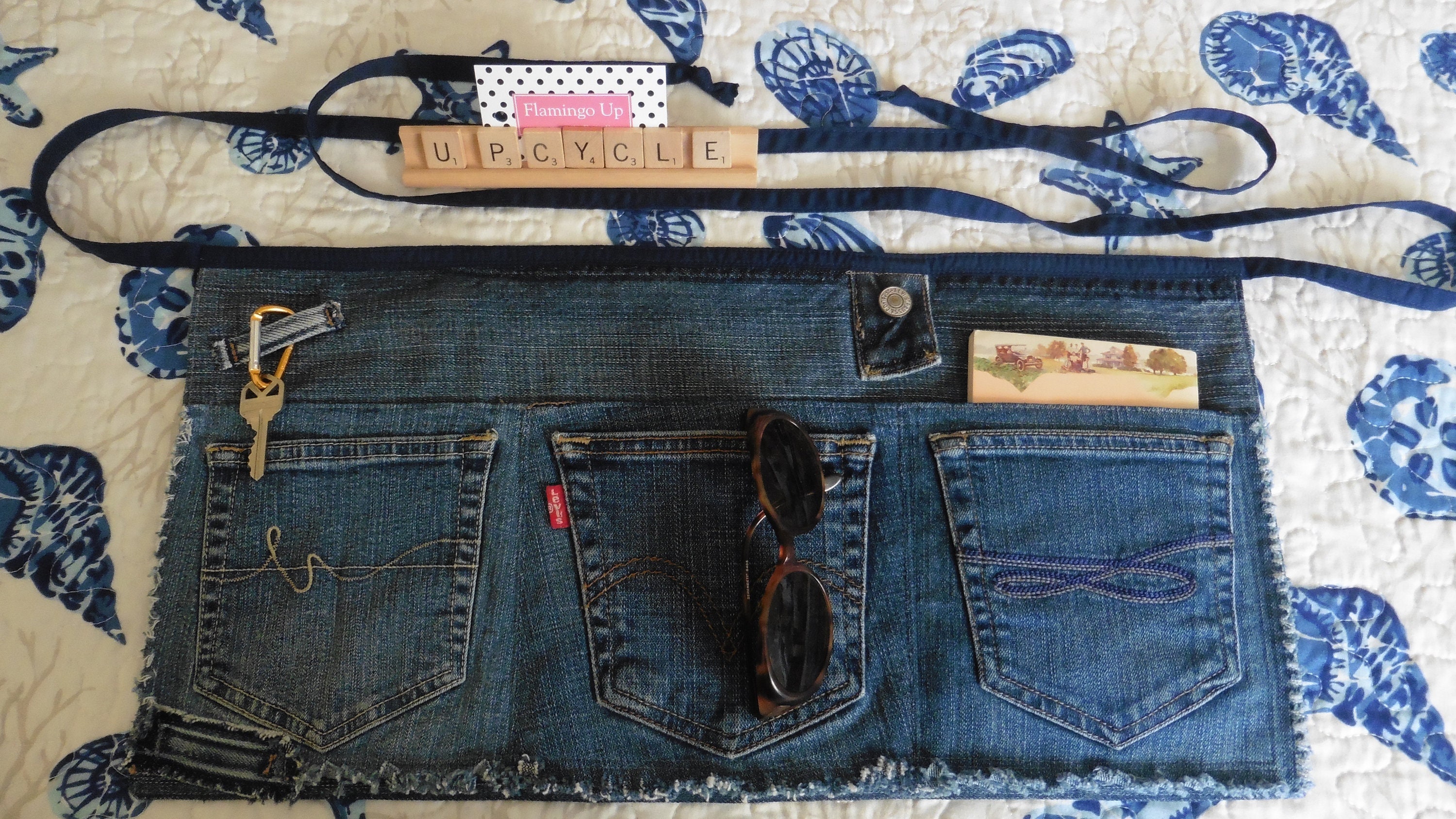 Upcycled Denim Server Apron 46 in Series / Upcycled Denim - Etsy