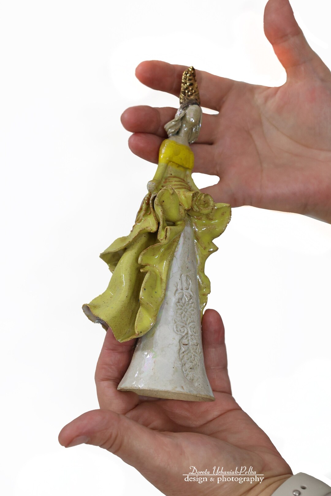 Lady in Yellow - Miniature Female Figurine. - Ceramic Figurine From the ...