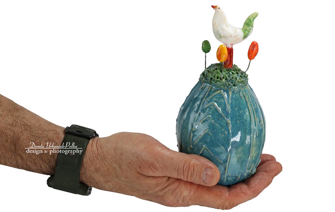 A Small House With Trees on an Easter Egg - Everyone's Dream - Ceramic ...