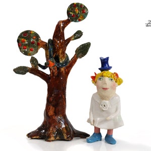 The Temptation of Agatha - Tree, Snake, Innocent Jo and Apple - a Set ...