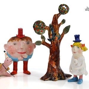 The Temptation of Agatha - Tree, Snake, Innocent Jo and Apple - a Set ...