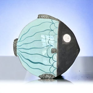 Ceramic Sunfish Sculpture. Puffer Fish Beach House Decor. Sardinian ...