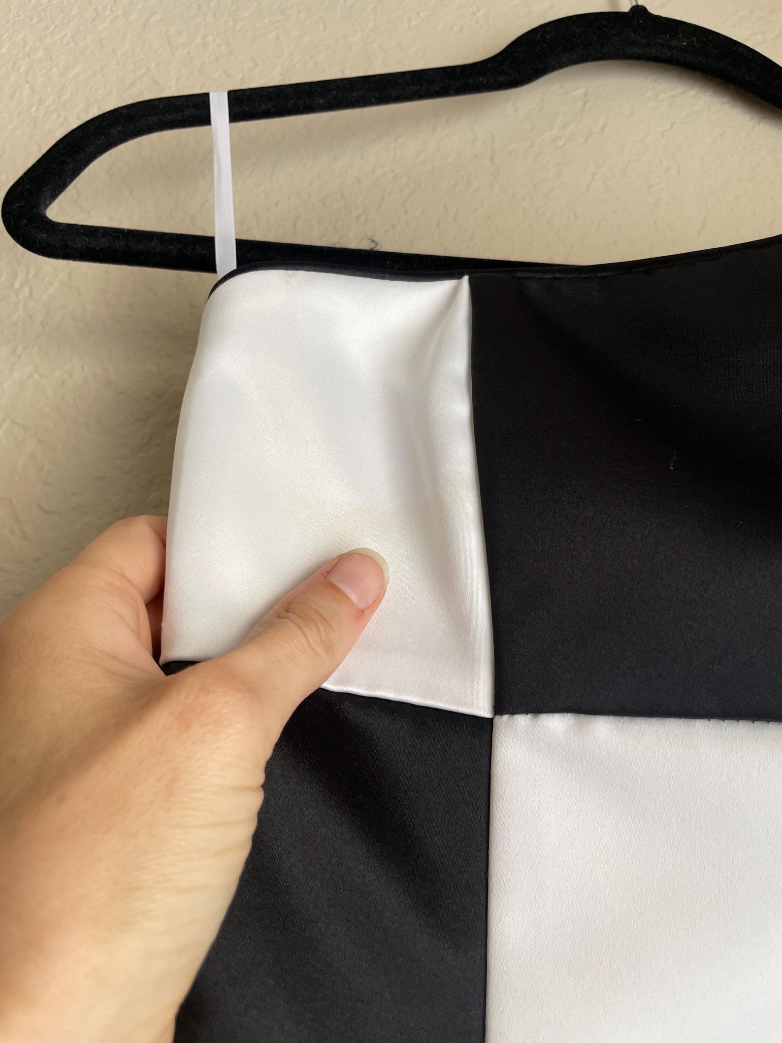 Vintage 1990’s Black and White Checker Print Strapless Formal Ball Gown ...
