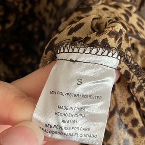 Vintage 2000’s Leopard Animal Print Button up Ruffled 3/4 Sleeve Blouse ...