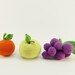Сrochet Baby Rattles Fruit, Set of 3 Pieces - Tangerine, Apple, Grapes ...