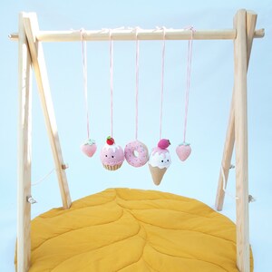 Baby Gym Pink Set- Rattles Play Gym,baby Shower, Fruits Play Gym ...