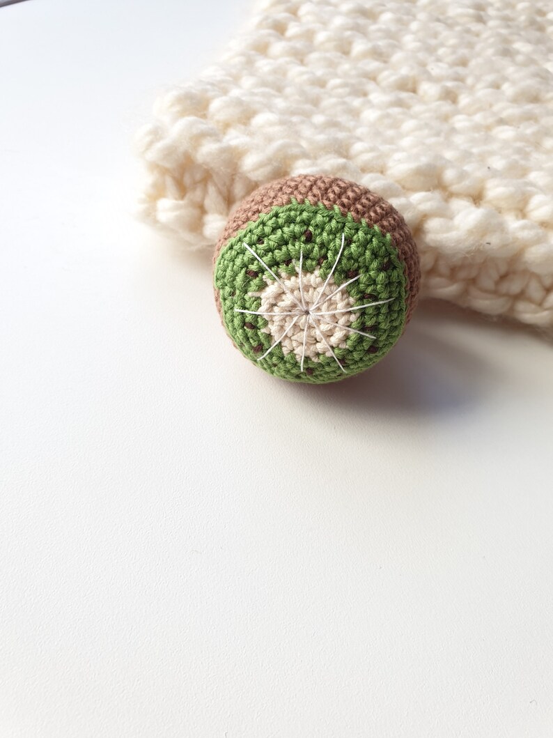 Crochet Kiwi Crochet Fruit Tether Toy Play Food Kitchen - Etsy