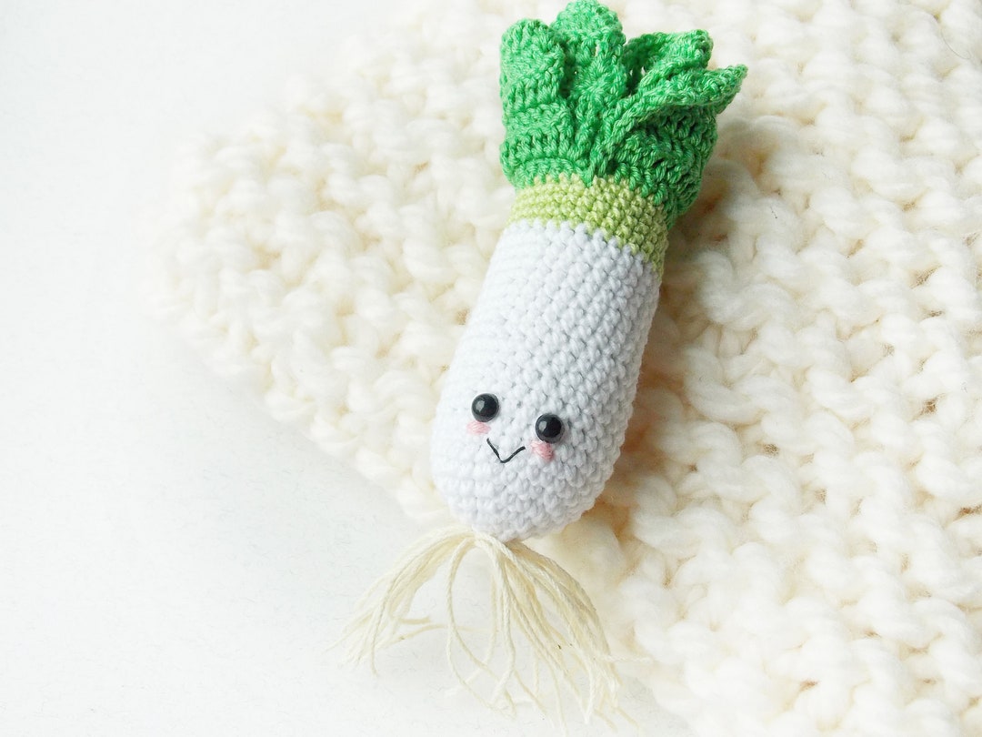 Crochet Leek 1 Pc Food Kawaiibaby Shower Gift Nursery - Etsy
