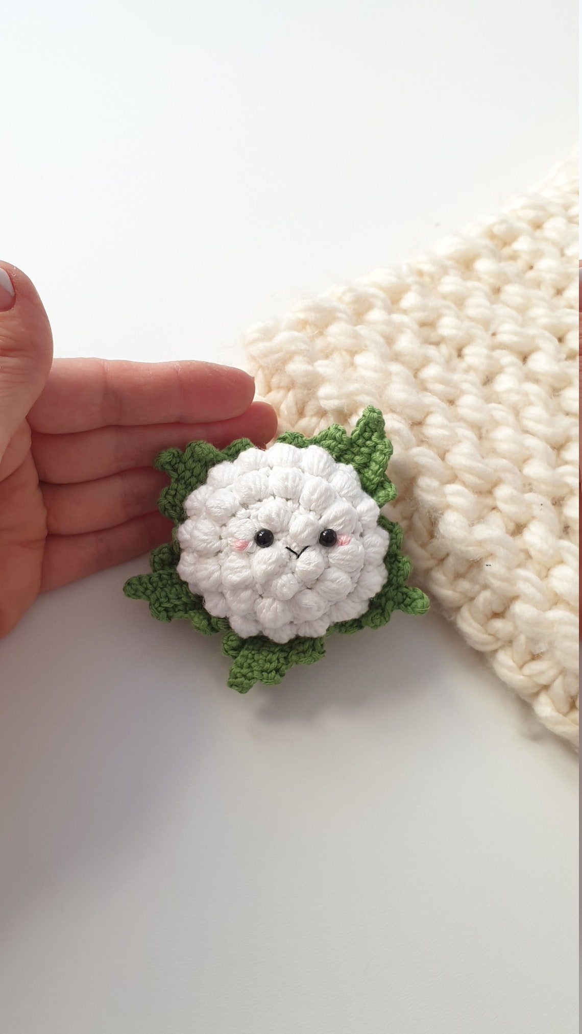 Crochet Cauliflower 1pcs Play Food Crochet Vegetables - Etsy