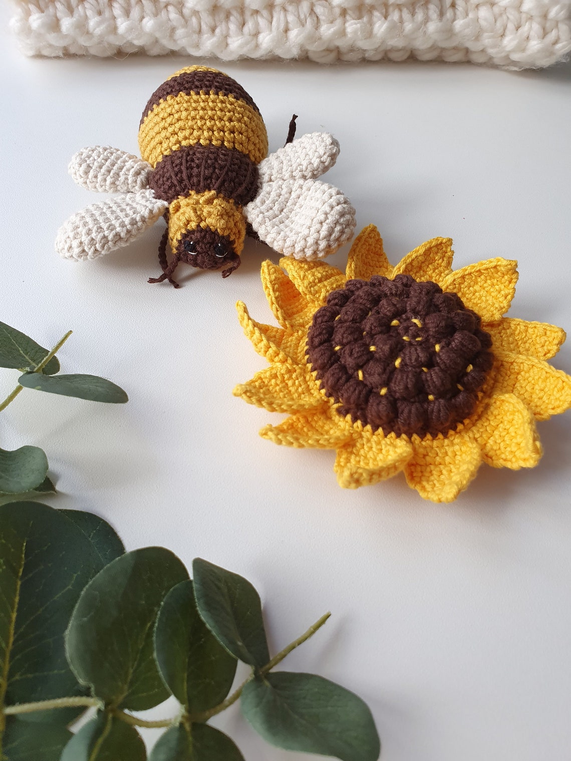 Rattle Bee & Sunflower Rattles Baby showergym Bee Rattle | Etsy