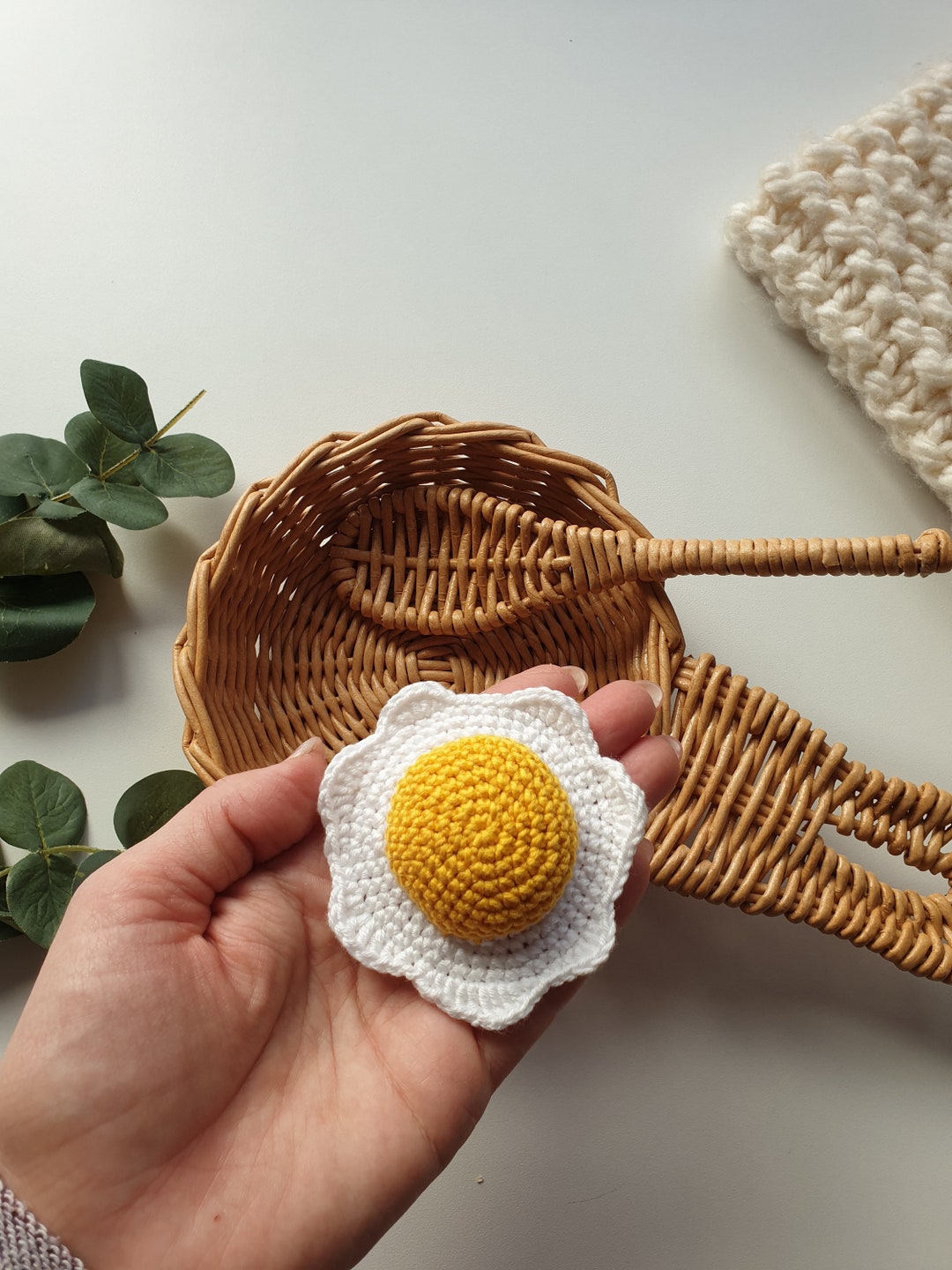 Crochet Egg ,crochet Food Toys, Kitchen Toy, Play Food,pretend Play ...