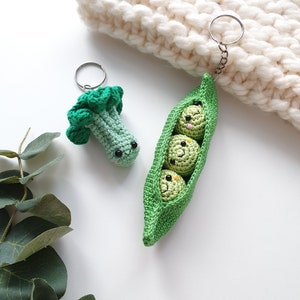 Broccoli Keychain ,crochet Keychain, Crochet Broccoli ,broccoli ...