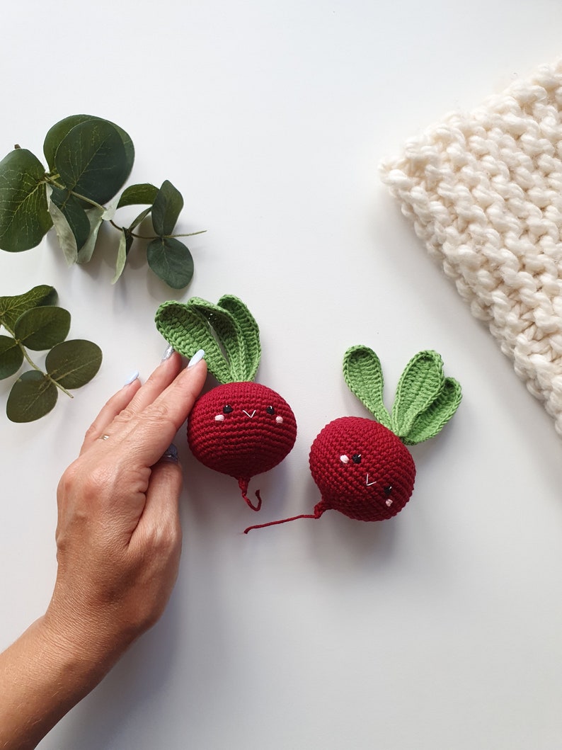 Crochet Beet Kawaii 1 Pcbaby Toy Vegetarian Gift Nursery - Etsy