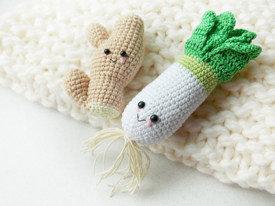 Crochet Leek 1 Pc Food Kawaiibaby Shower Gift Nursery - Etsy