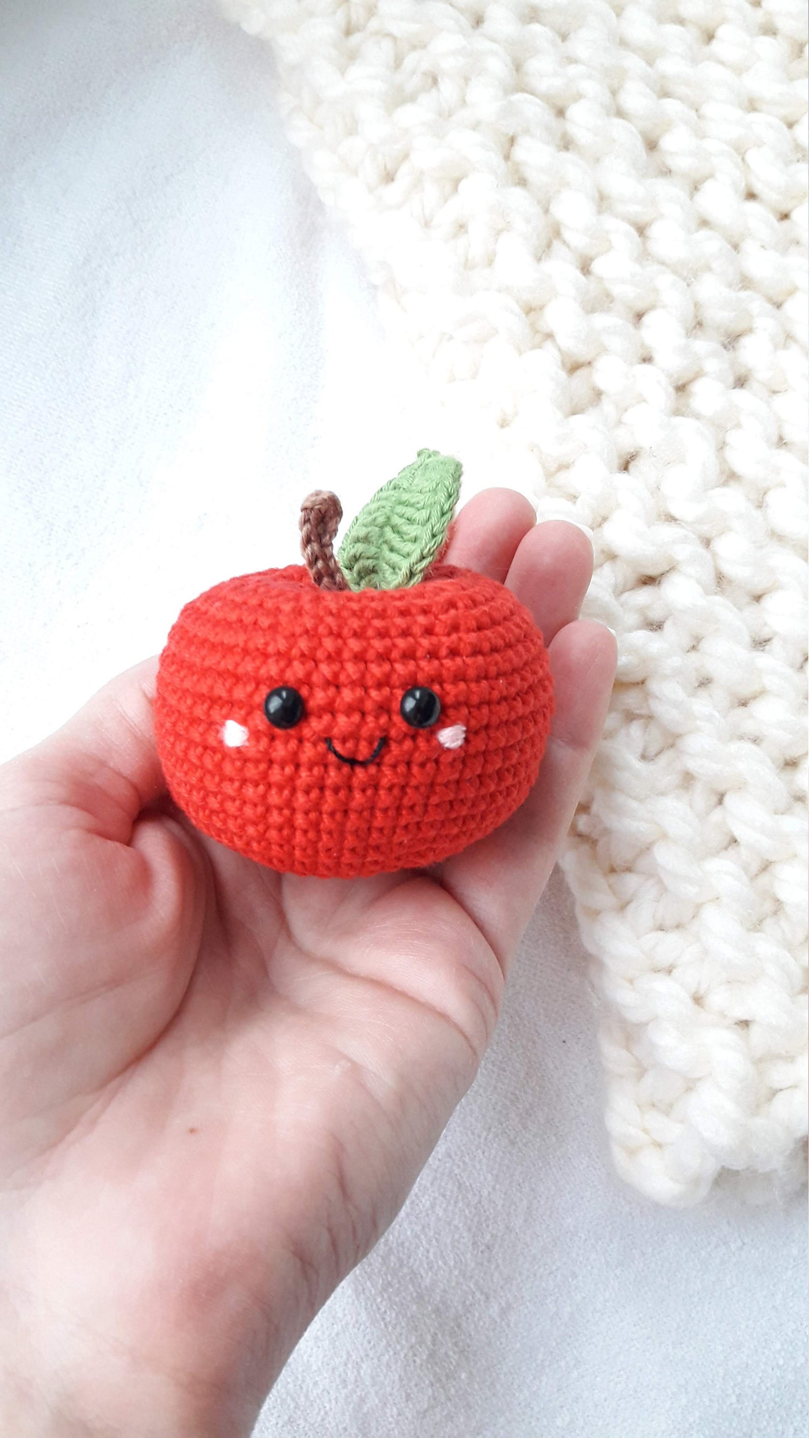 Crochet red fruits Christmas decor Sensory toys kids | Etsy