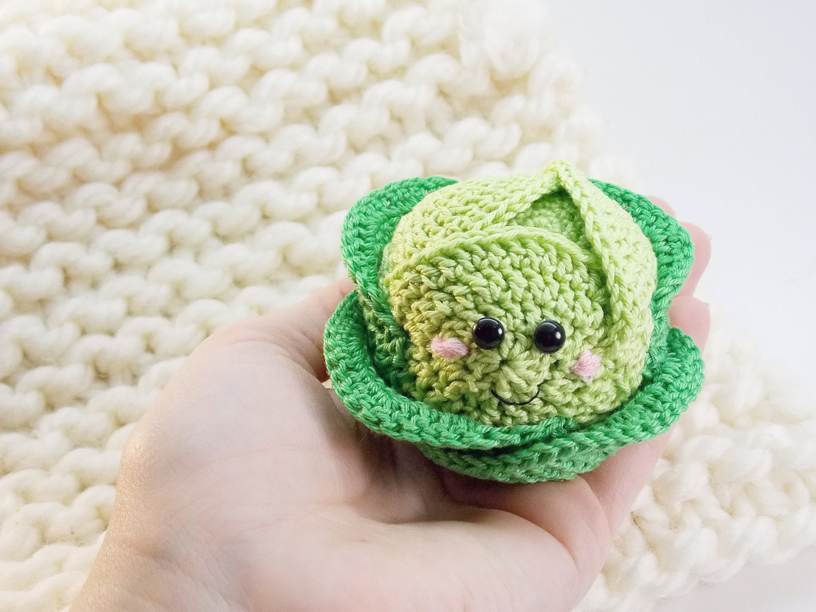 Crochet Cabbage 1 Pcbaby Toy Vegetarian Gift Nursery - Etsy